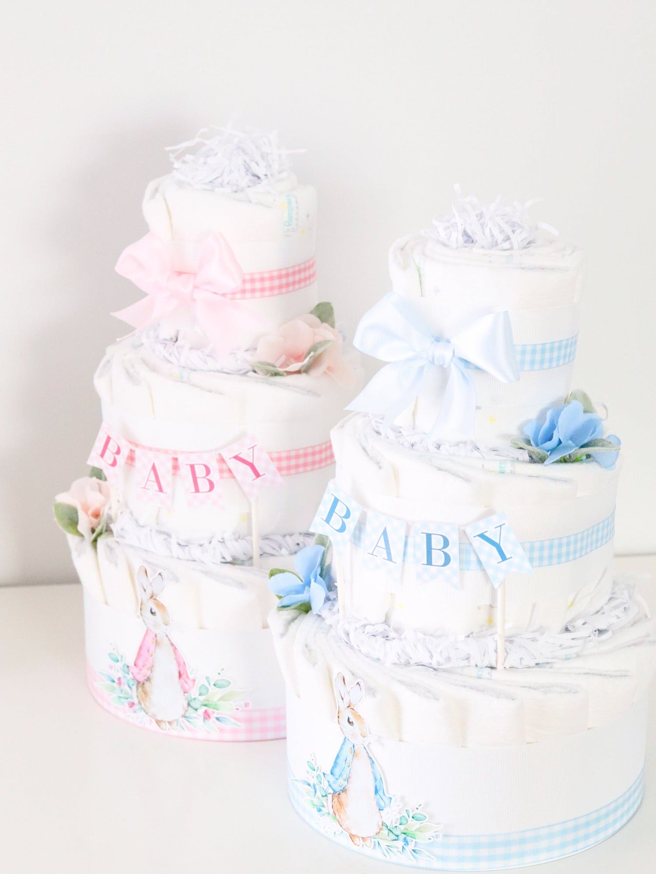 Peter Rabbit Diaper Cake Baby Shower Decoration- Blue – Baby Blossom ...