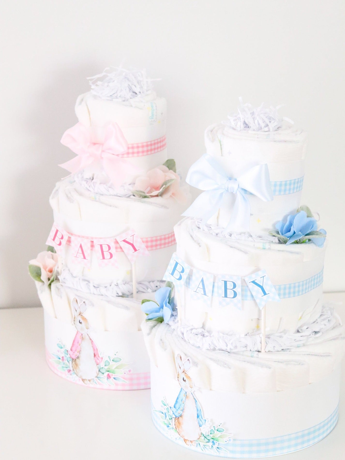 Peter Rabbit Diaper Cake Baby Shower Decoration- Blue – Baby Blossom ...