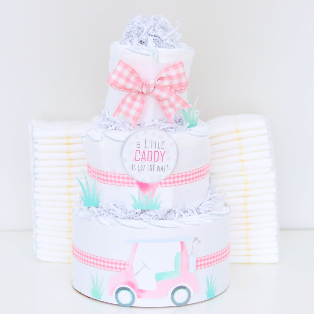 Pink Golf 'Little Caddy' Diaper Cake – Baby Blossom Company